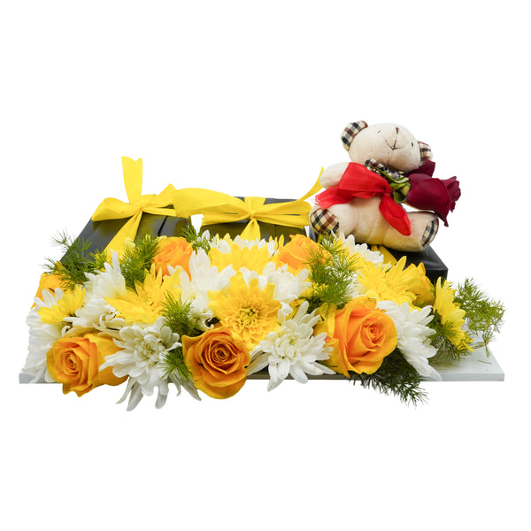 Yellow Roses Gift Hamper Boxes علب الهدايا ذات الورود الصفراء – Cake Hut